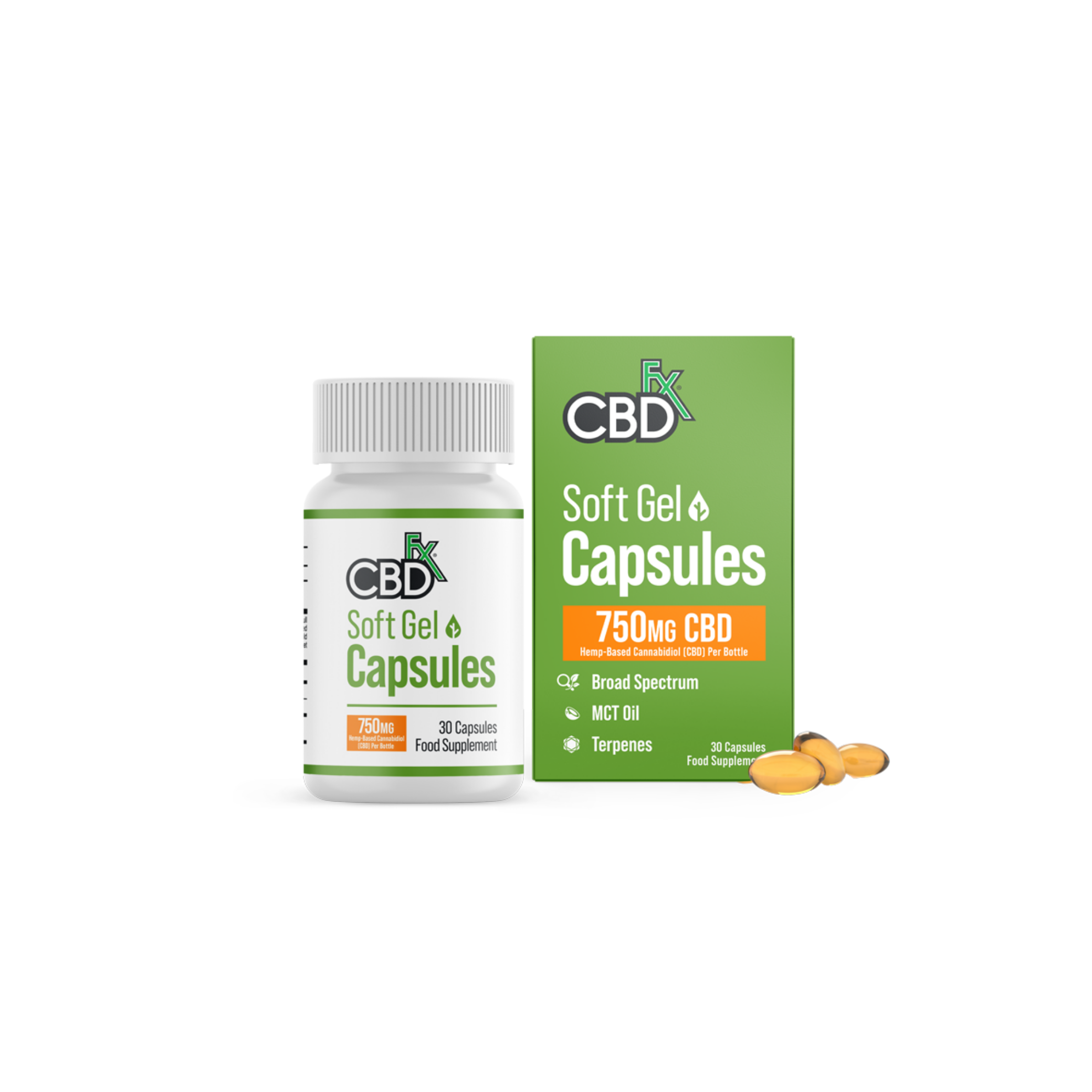 CBD FX 750mg CBD Soft Gel Capsules – GREENHAUS