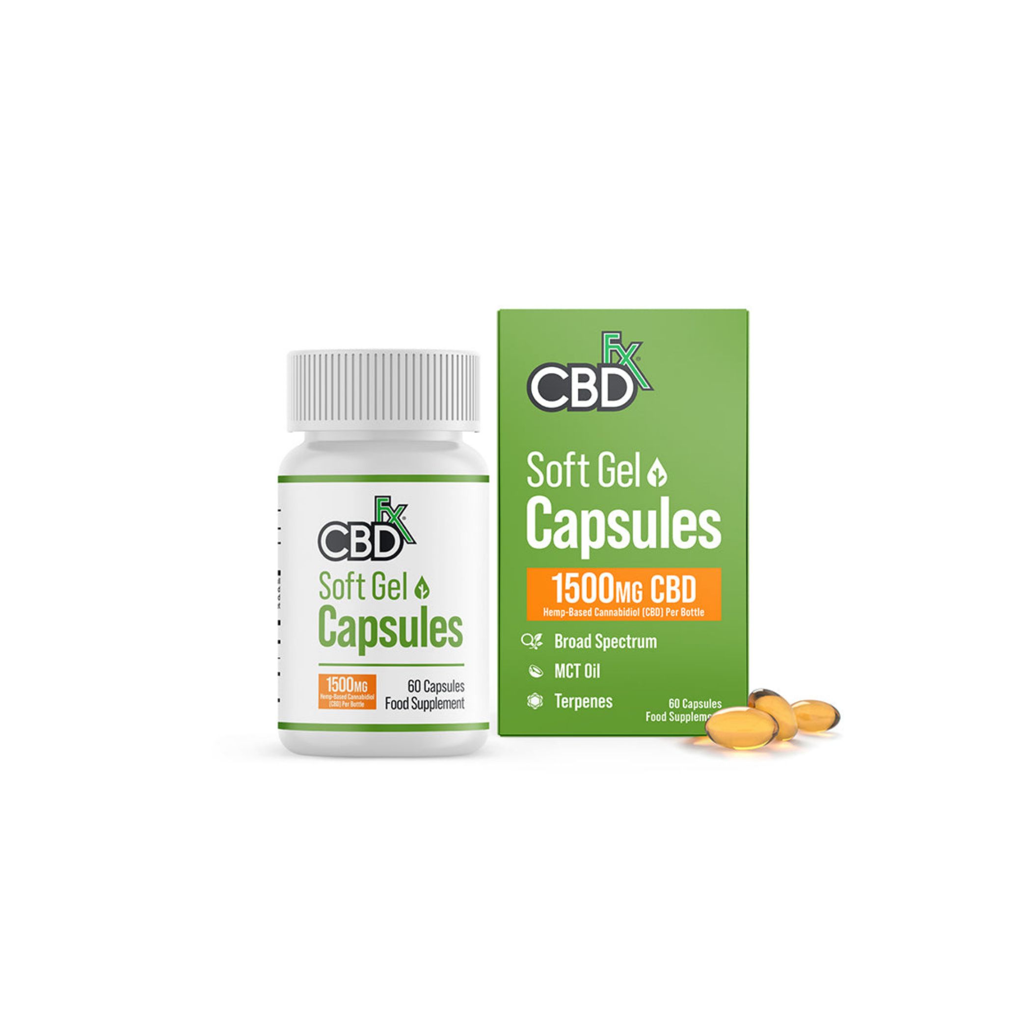 CBD FX 1500mg CBD Soft Gel Capsules – GREENHAUS